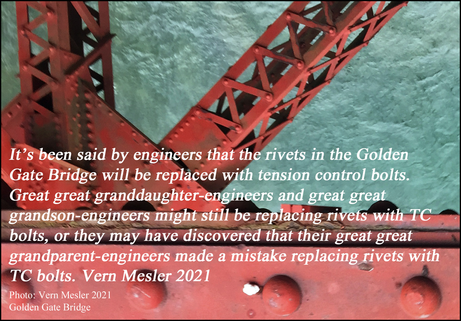Golden Gate Bridge: missing rivets - Historic Bridge Restoration