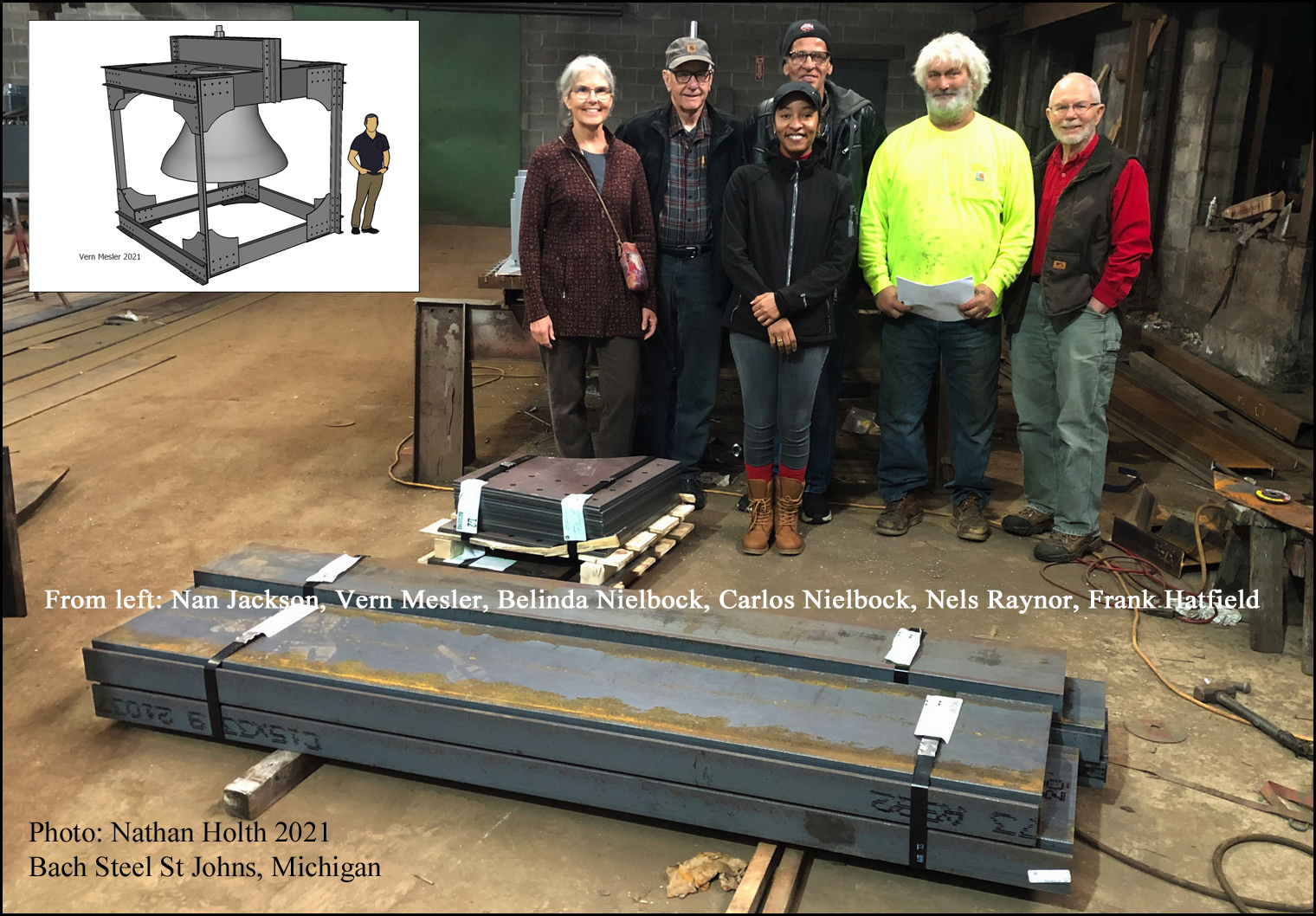 Riveted Unity Bell Frame - Historic Bridge Restoration