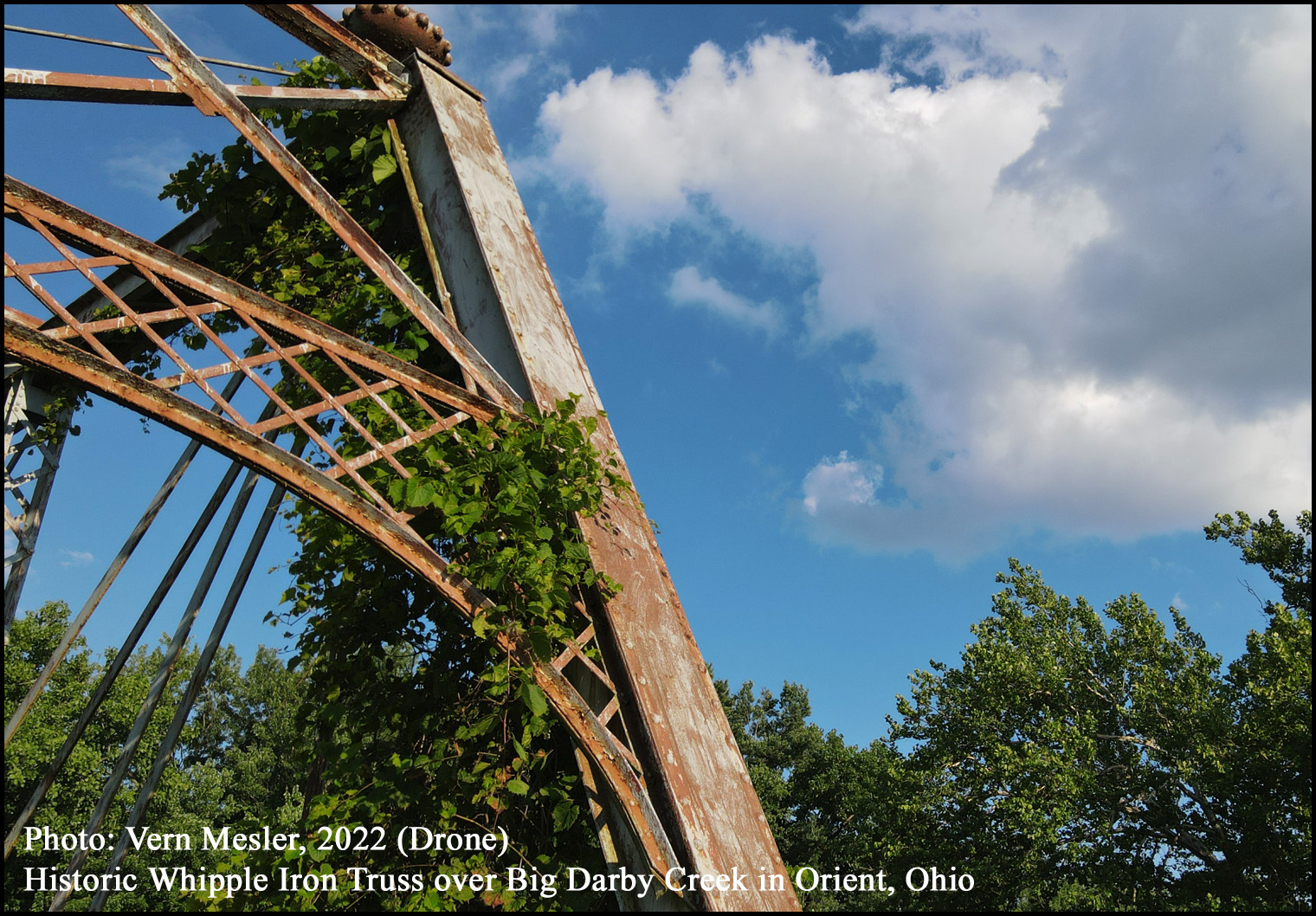 A day of drone photography of Whipple truss bridges - Historic Bridge ...